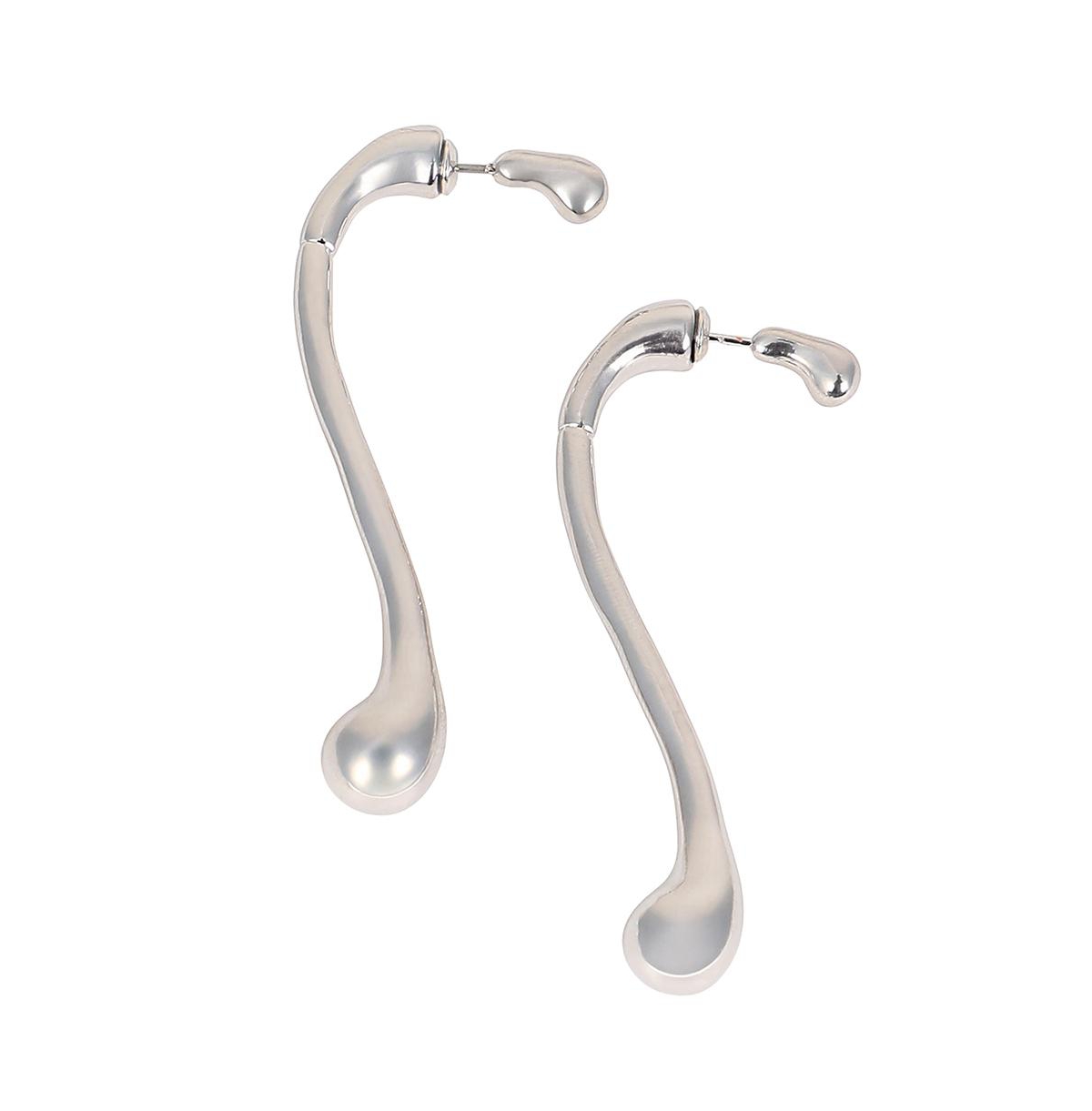 Click here for Womens The Back-Drip Drop Earrings - Metallic Silv... prices