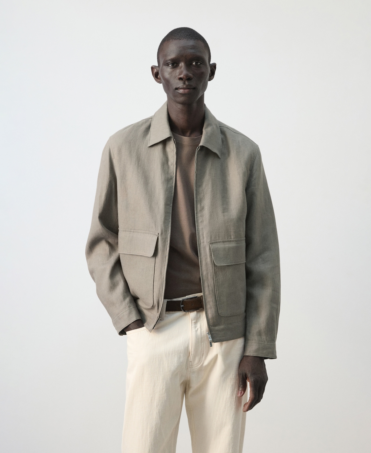 Click here for Mango Mens Pockets Jacket - Medium Brown prices