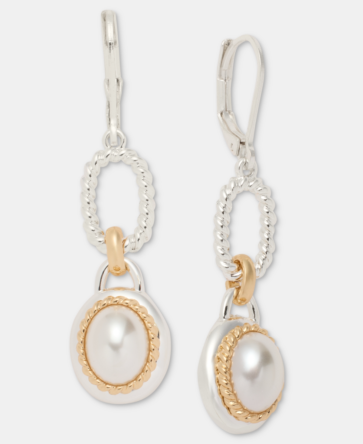 Click here for Anne Klein Two-Tone Roping Faux-Pearl Drama Drop E... prices
