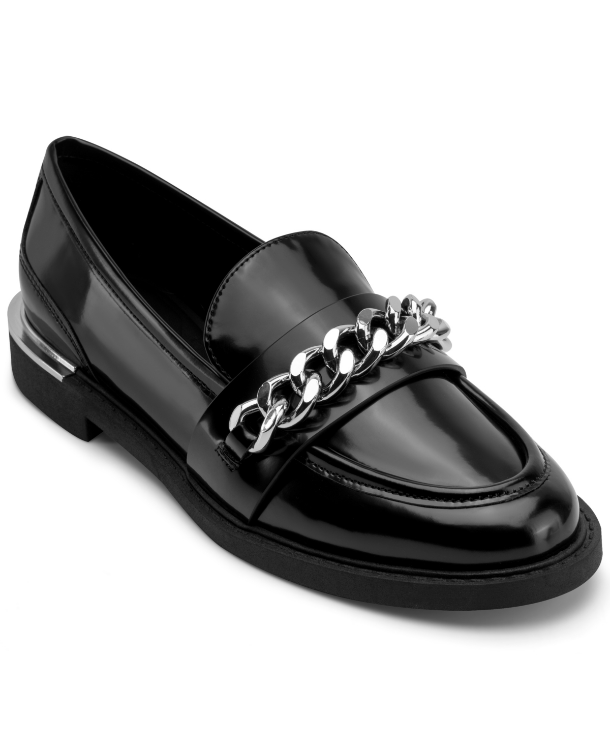 Click here for Dkny Womens Ryleigh W/ Chain Slip On Loafers - Bla... prices