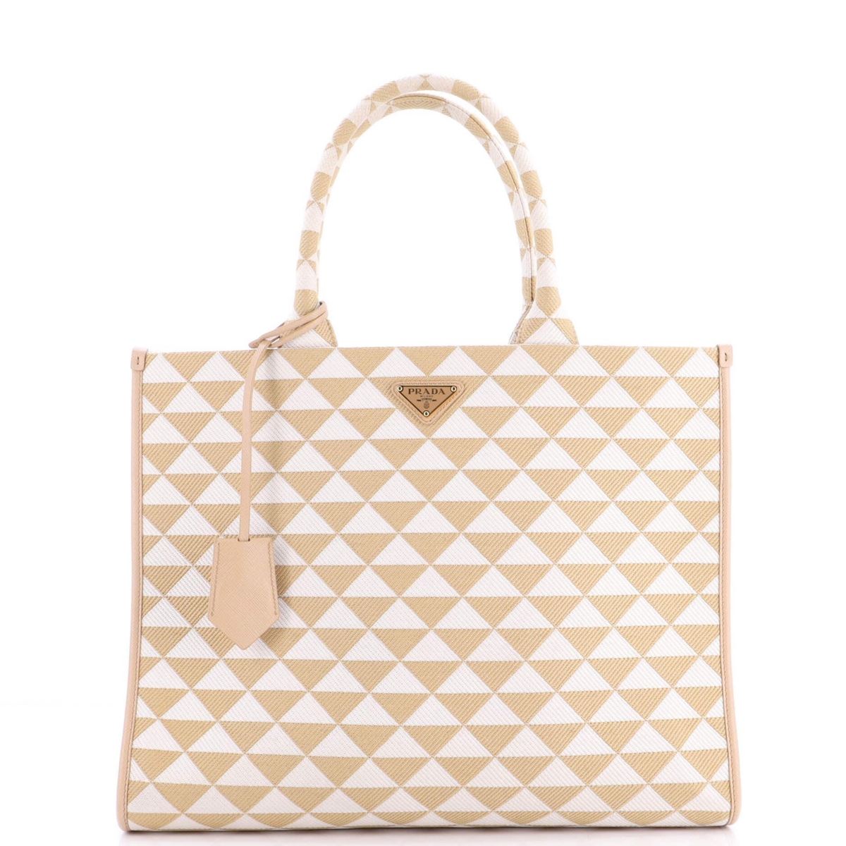 Click here for Pre-Owned Prada Large Symbole Shopper Tote Jacquar... prices