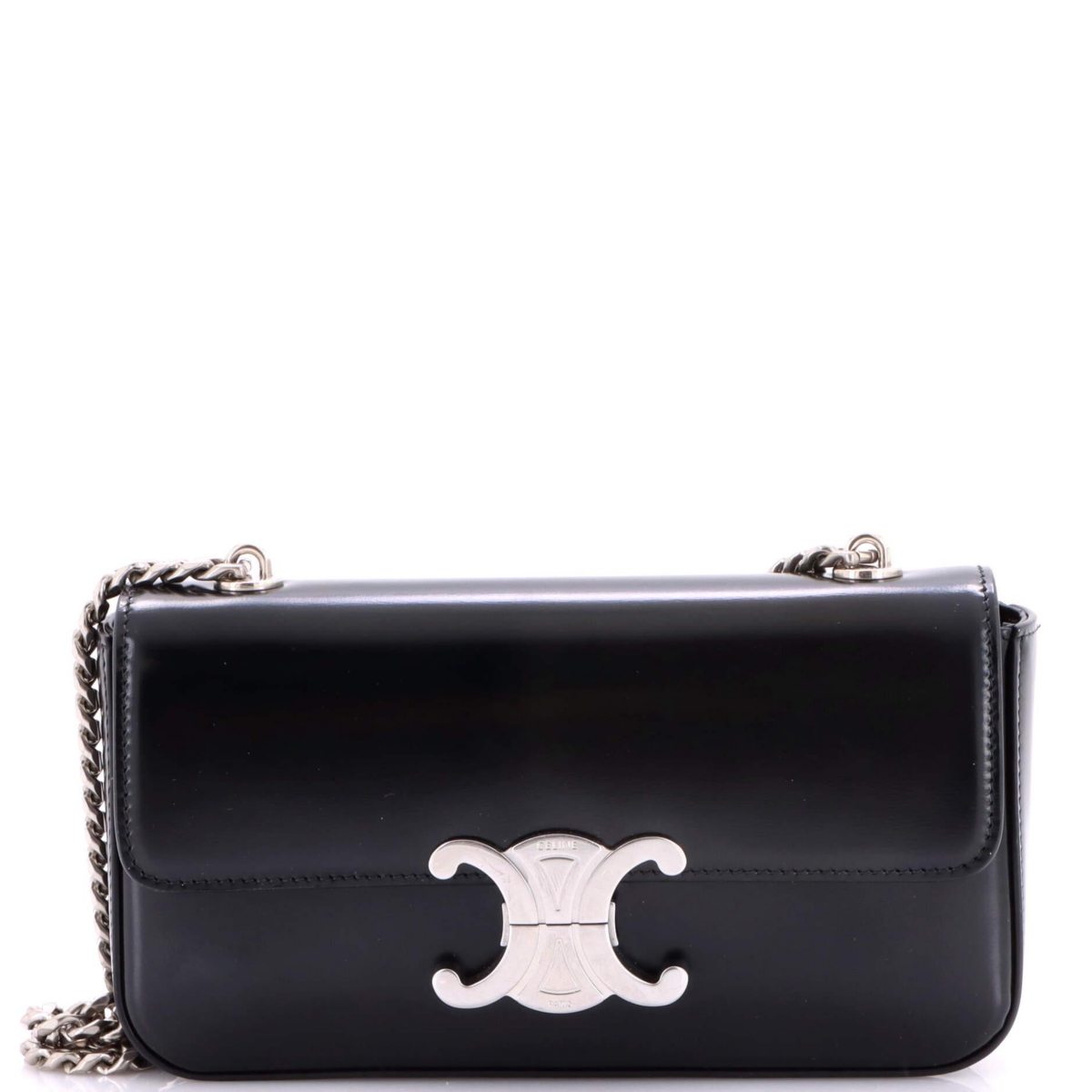 Click here for Pre-Owned Celine Small Triomphe Chain Shoulder Bag... prices