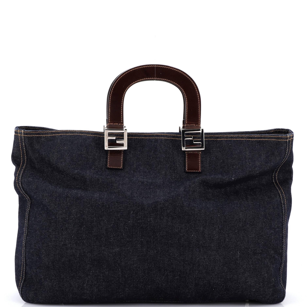 Click here for Pre-Owned Fendi Large Vintage Open Tote Denim - Bl... prices
