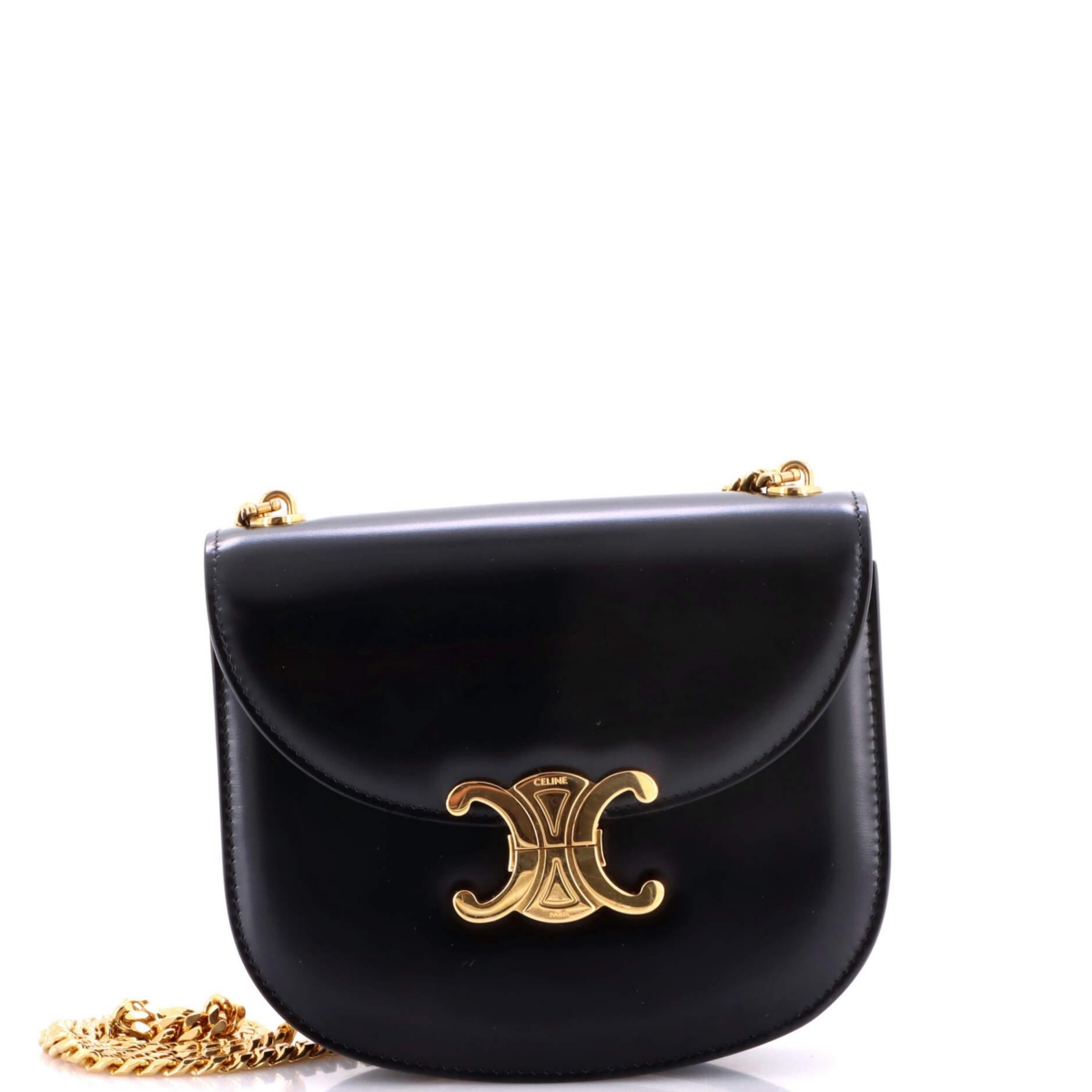 Click here for Pre-Owned Celine Triomphe Besace Clea Chain Flap B... prices
