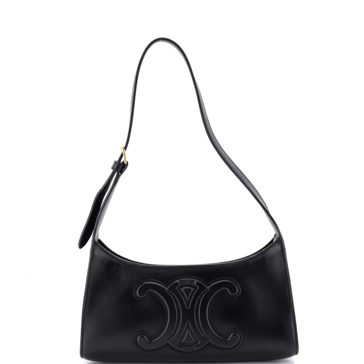 Click here for Pre-Owned Celine Cuir Triomphe Bag Leather - Black prices