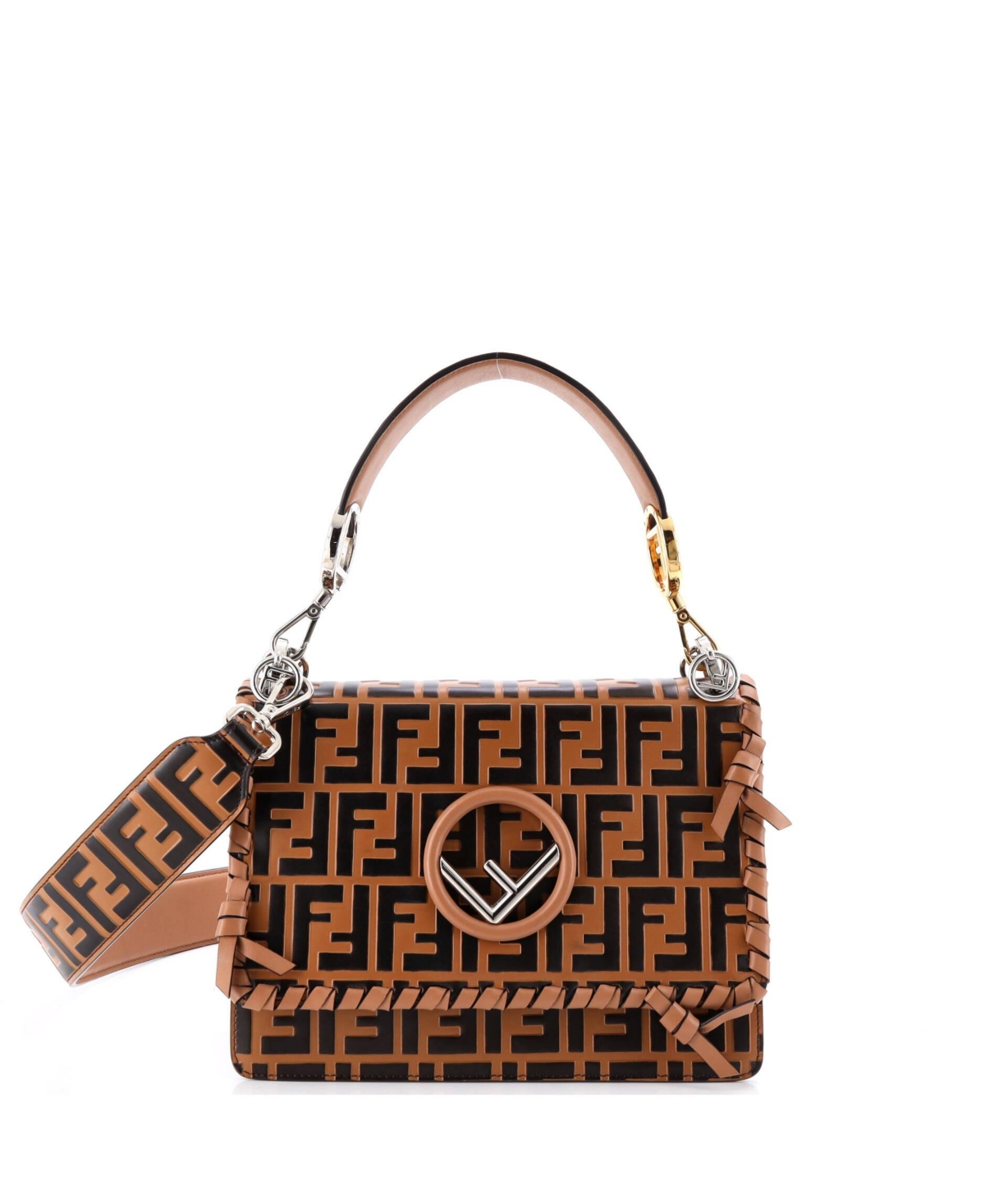 Click here for Pre-Owned Fendi Medium Kan I F Shoulder Bag Whipst... prices