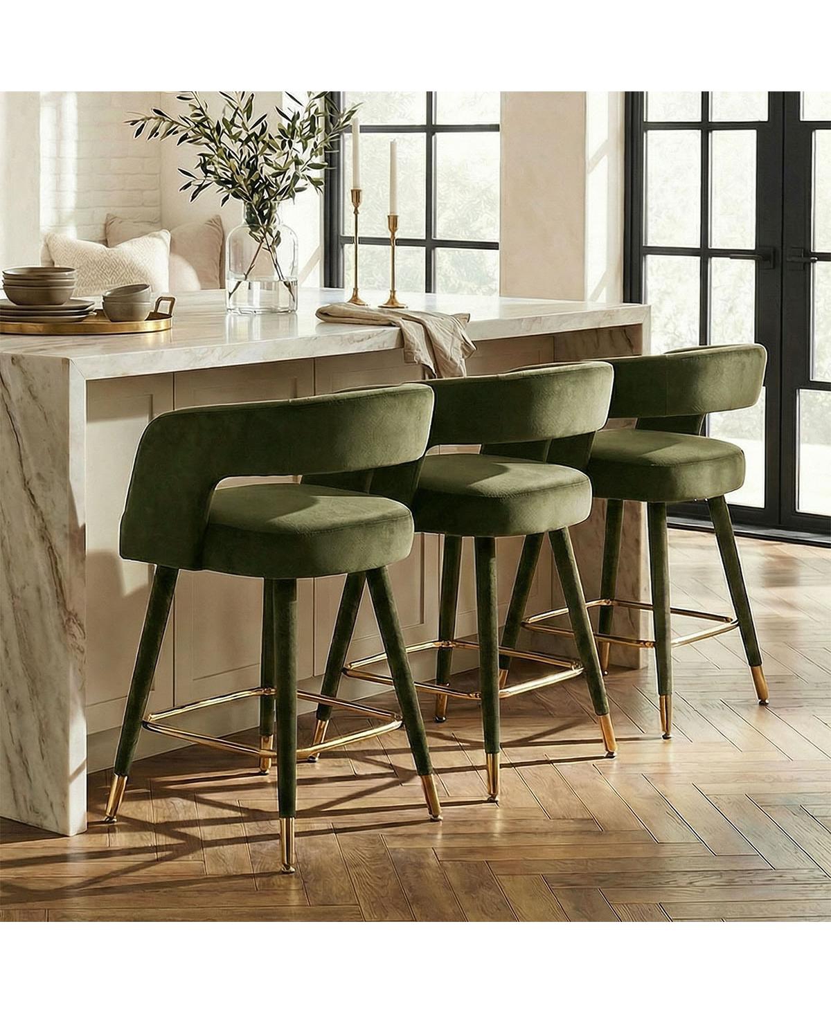 Click here for Maison Boucle 24 Counter Height Velvet Bar Stools... prices
