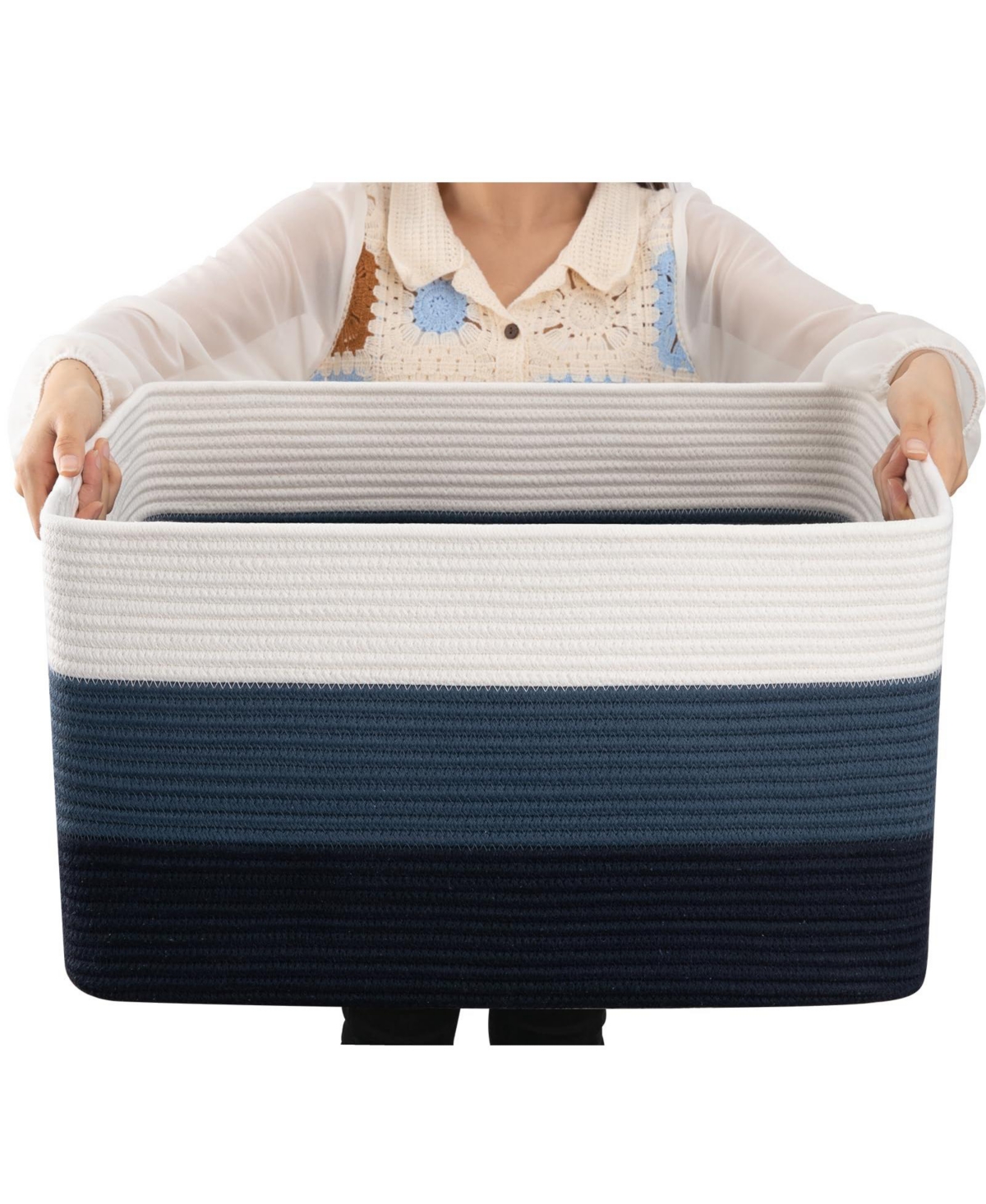 Click here for Gnuadz Large Woven Storage Basket with Handle Gift... prices