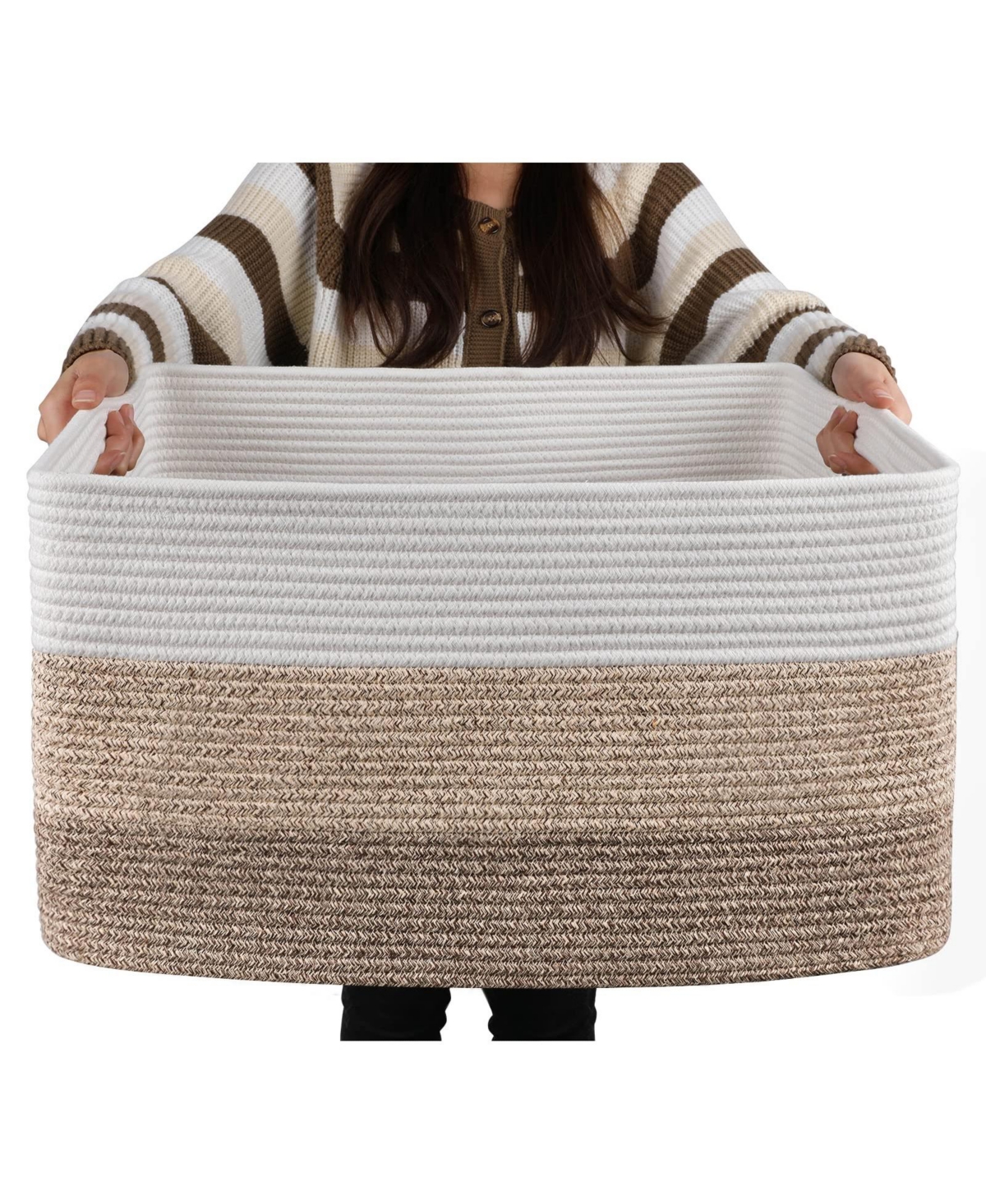 Click here for Gnuadz Large Woven Storage Basket with Handle Gift... prices