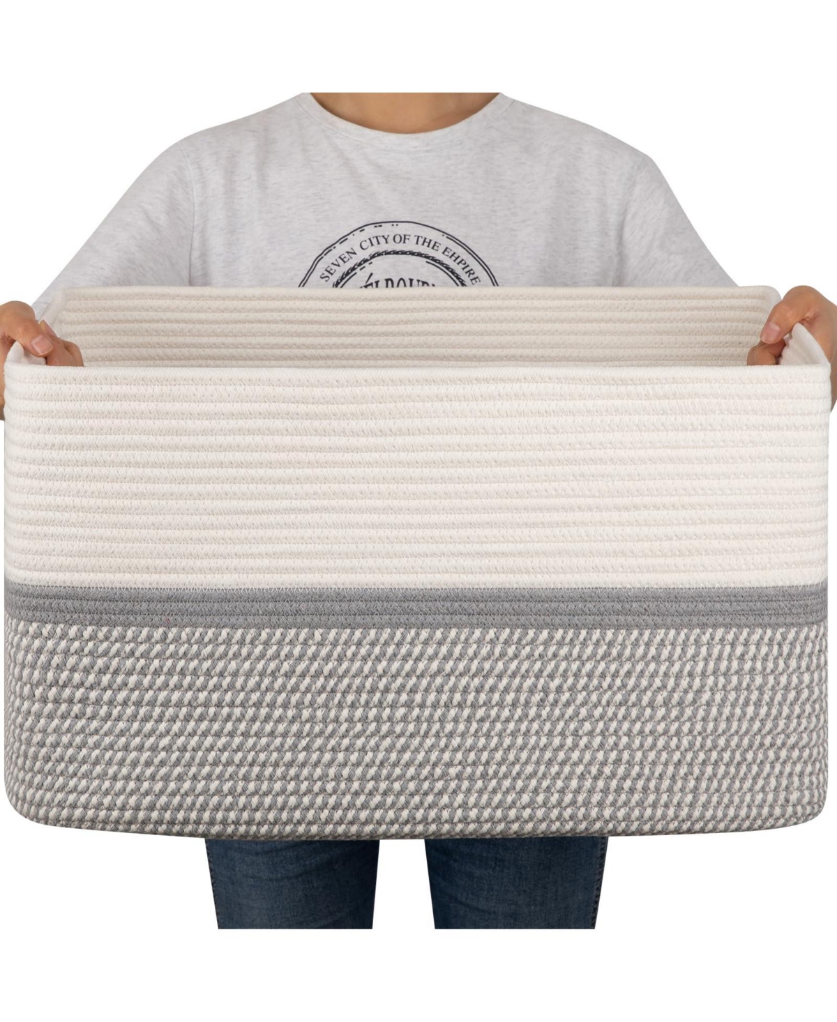 Click here for Gnuadz Large Woven Storage Basket with Handle Gift... prices