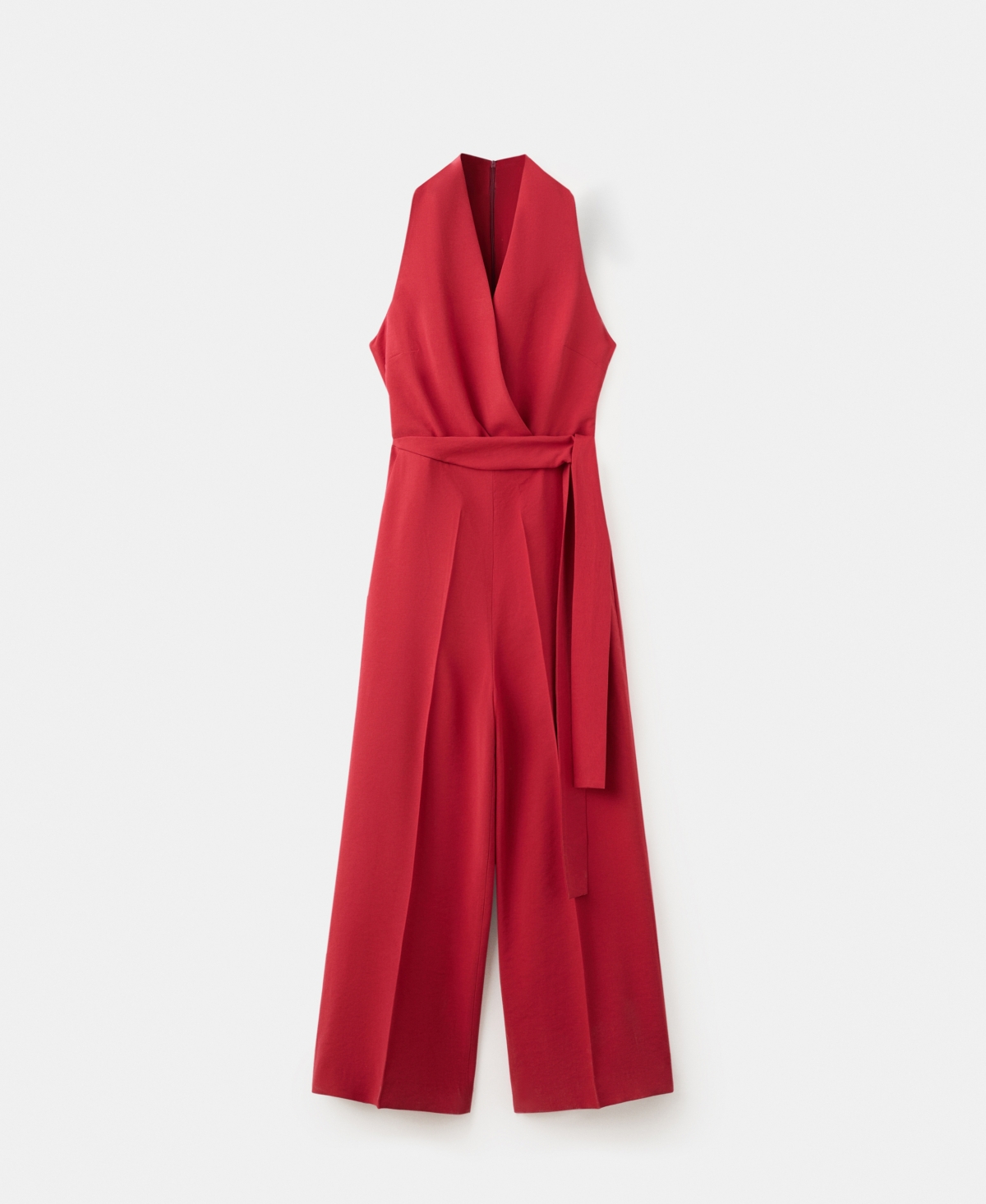 Click here for Mango Womens Belt Long Jumpsuit - Red prices