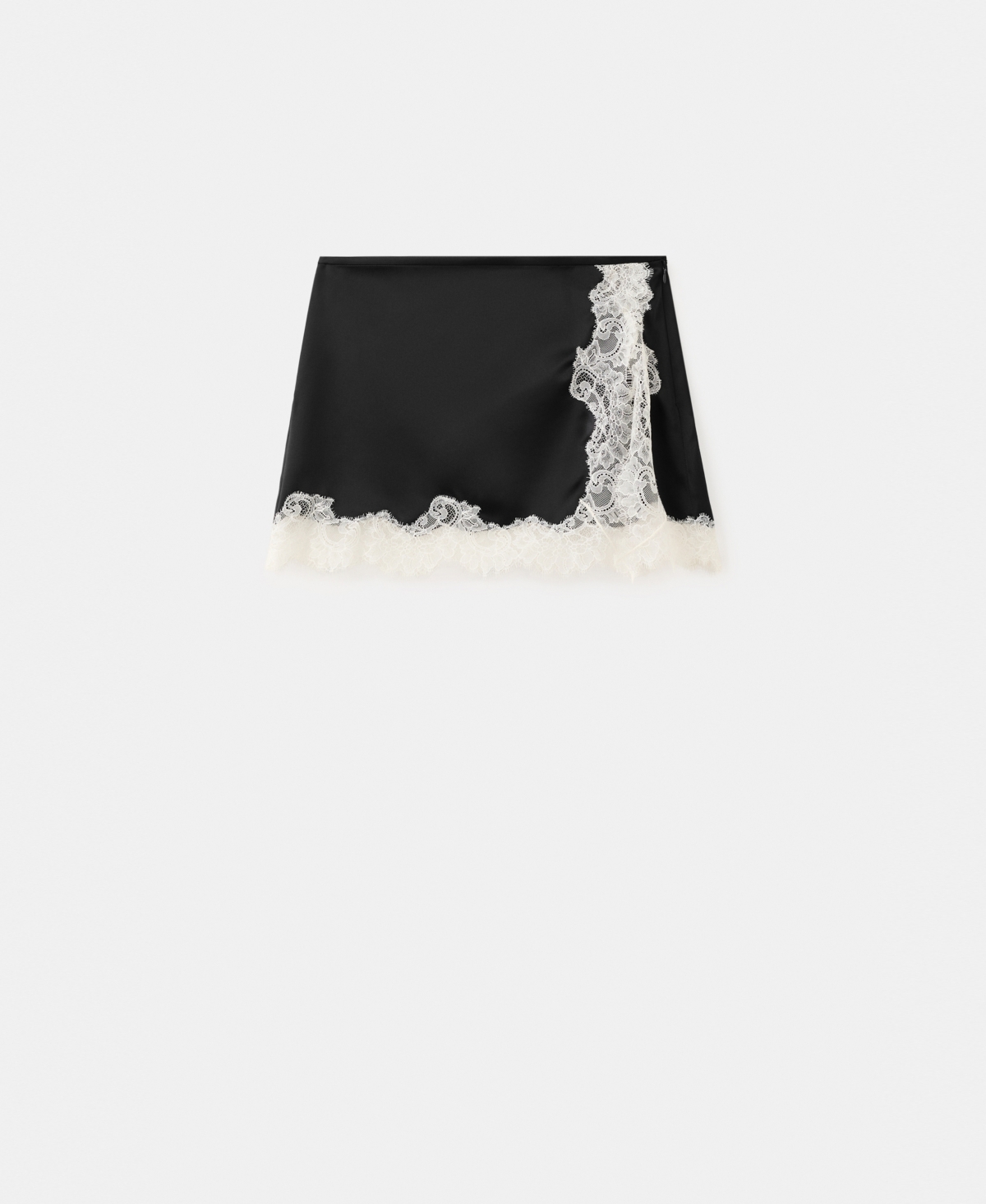 Click here for Mango Womens Satin Lace Skirt - Black prices