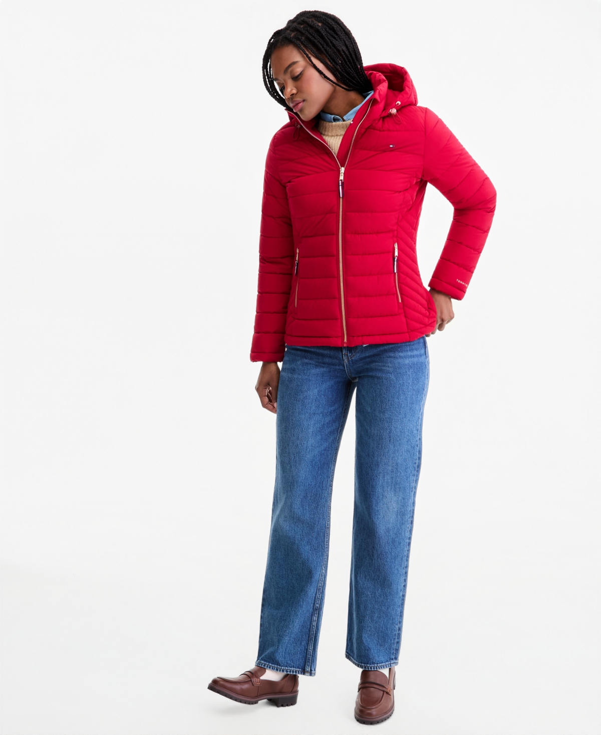 Click here for Tommy Hilfiger Womens Hooded Packable Puffer Coat... prices