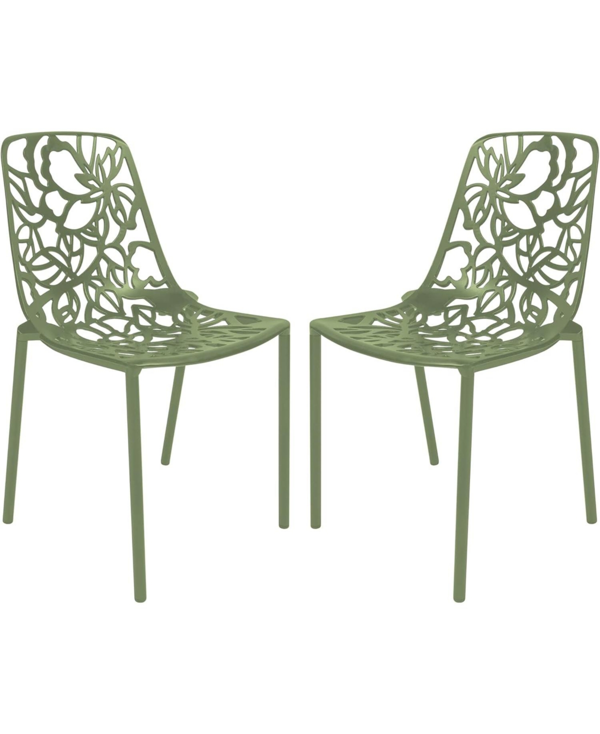 Click here for LeisureMod Devon Patio Dining Chair Set of 2 Alumi... prices