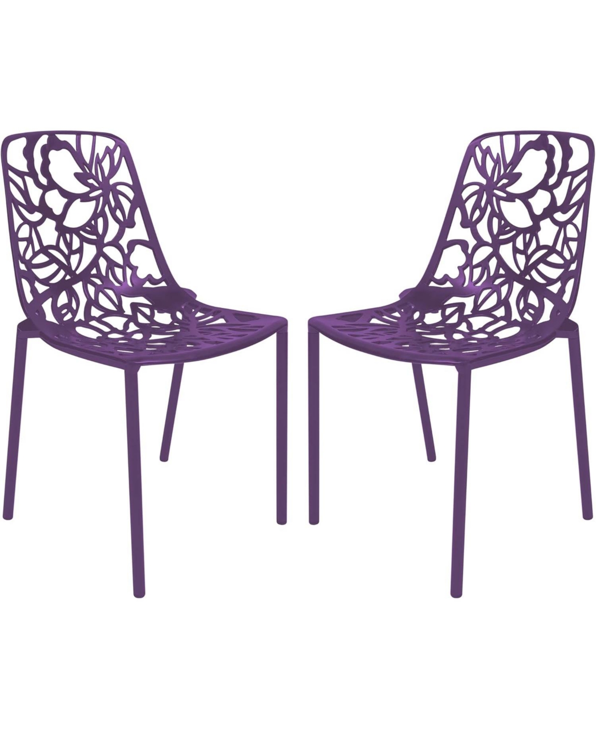 Click here for LeisureMod Devon Patio Dining Chair Set of 2 Alumi... prices