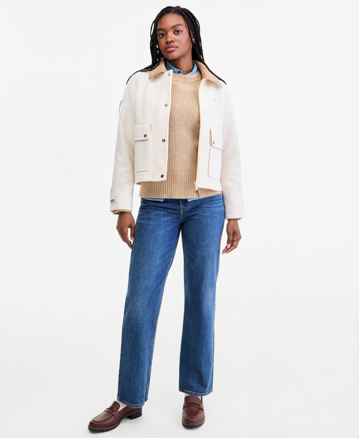 Click here for Tommy Hilfiger Womens Corduroy Collar Bomber Jacke... prices