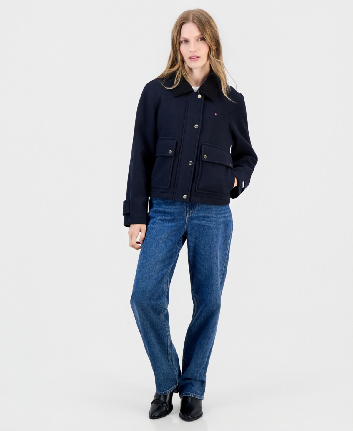 Click here for Tommy Hilfiger Womens Corduroy Collar Bomber Jacke... prices