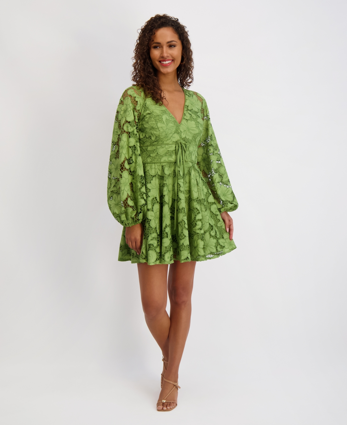 Click here for Siena Womens Printed V-Neck Mini Dress - Sweet Pea prices