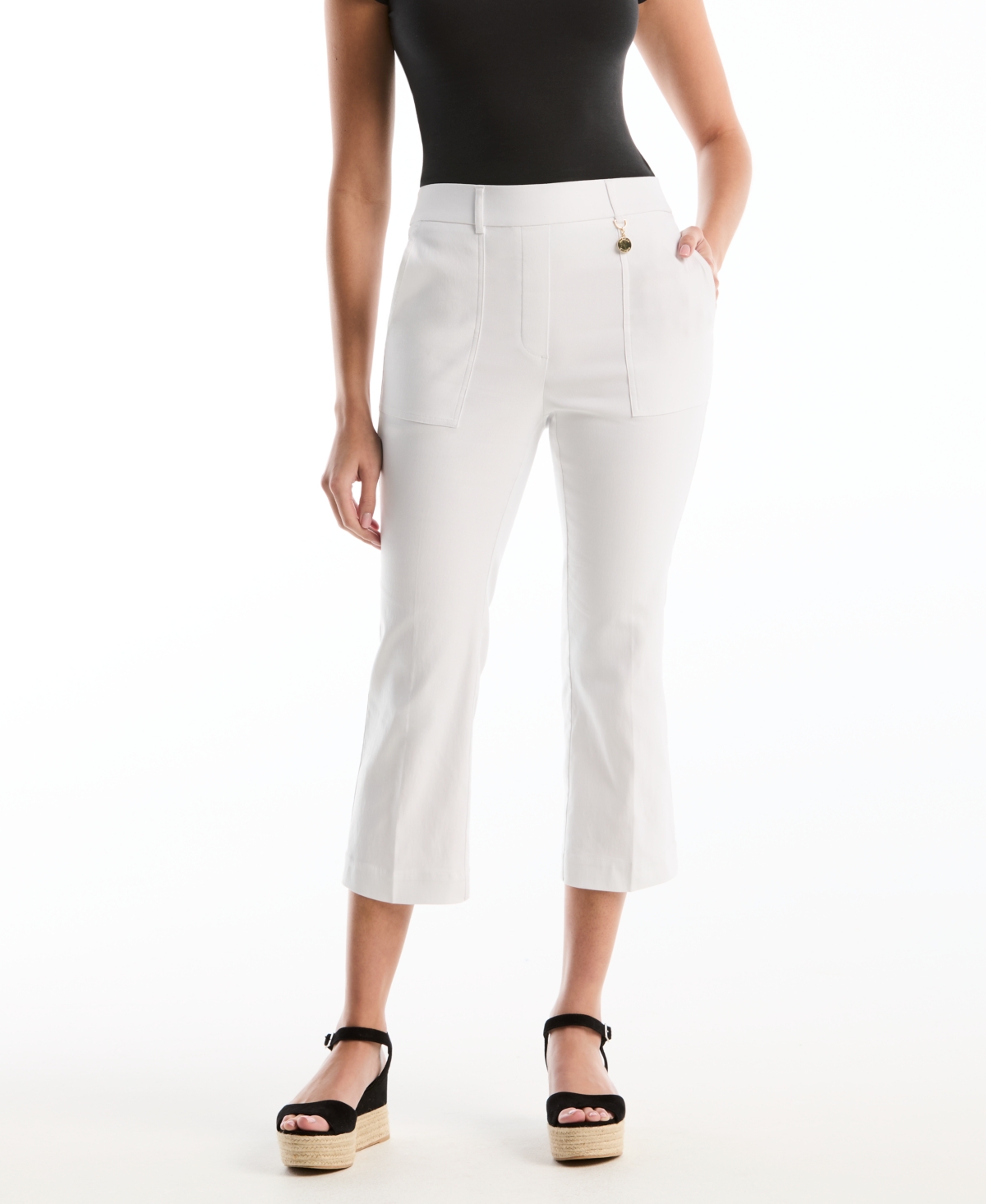 Click here for Rafaella Petite Porkchop Pocket Kick Flare Pants -... prices