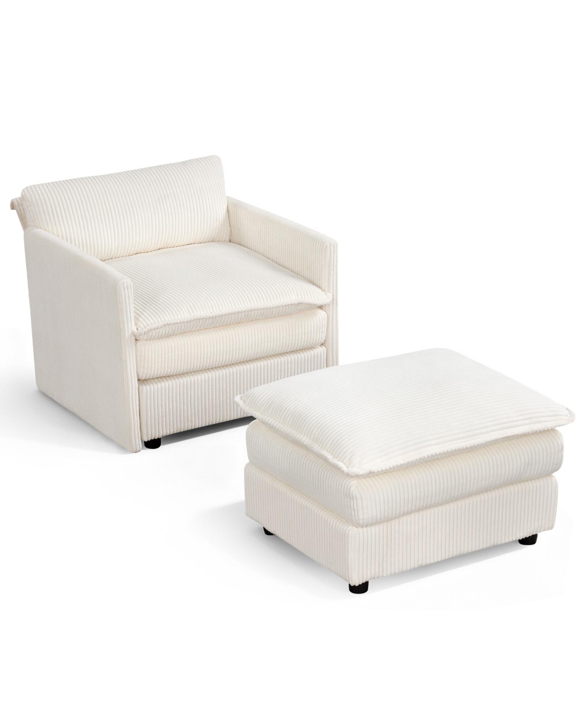 Click here for Slickblue Large Accent Chair with Ottoman  Soft Co... prices
