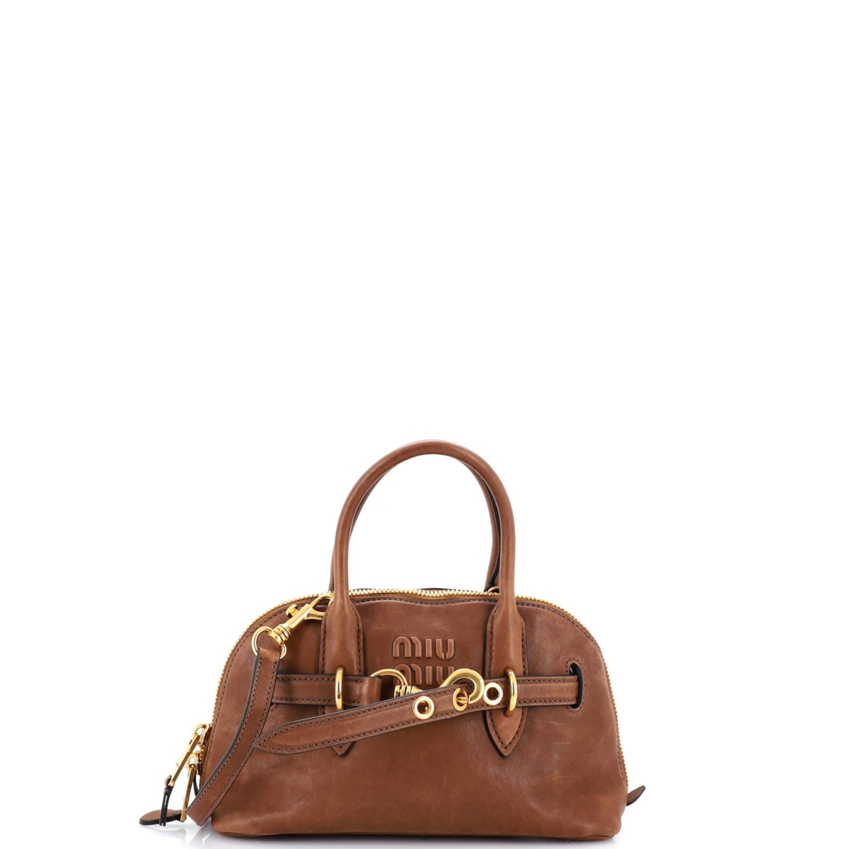 Click here for Pre-Owned Miu Miu Regular Aventure Top Handle Bag... prices