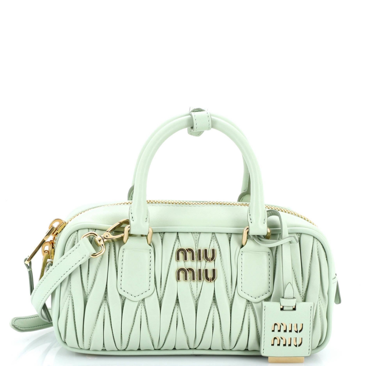 Click here for Pre-Owned Miu Miu Regular Arcadie Top Handle Bag M... prices