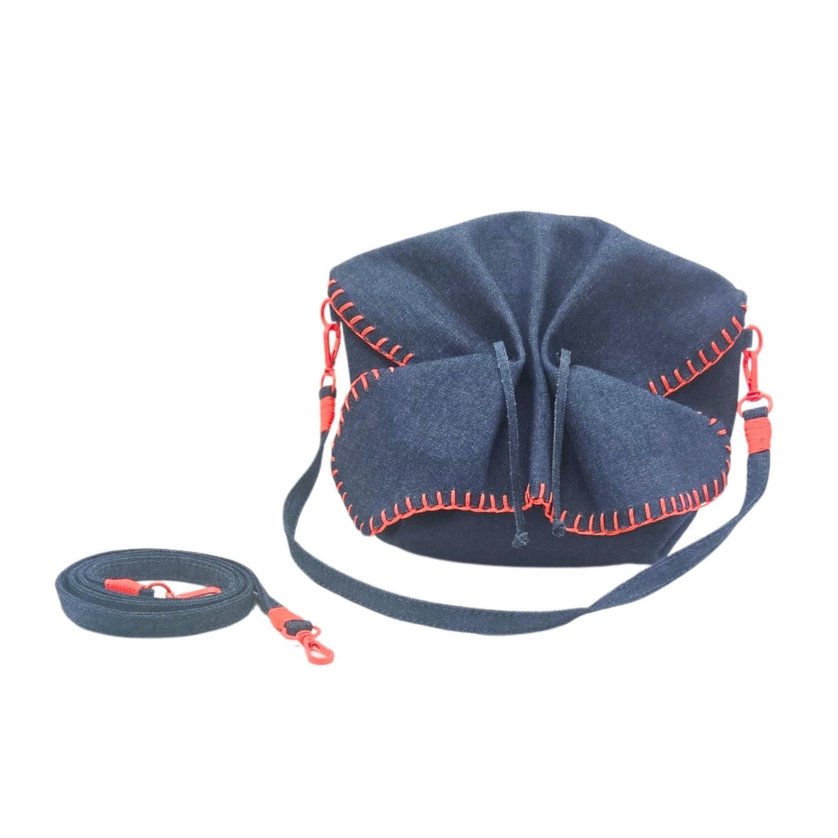 Click here for Carlos Falchi Butterfly Leather Bag - Denim prices