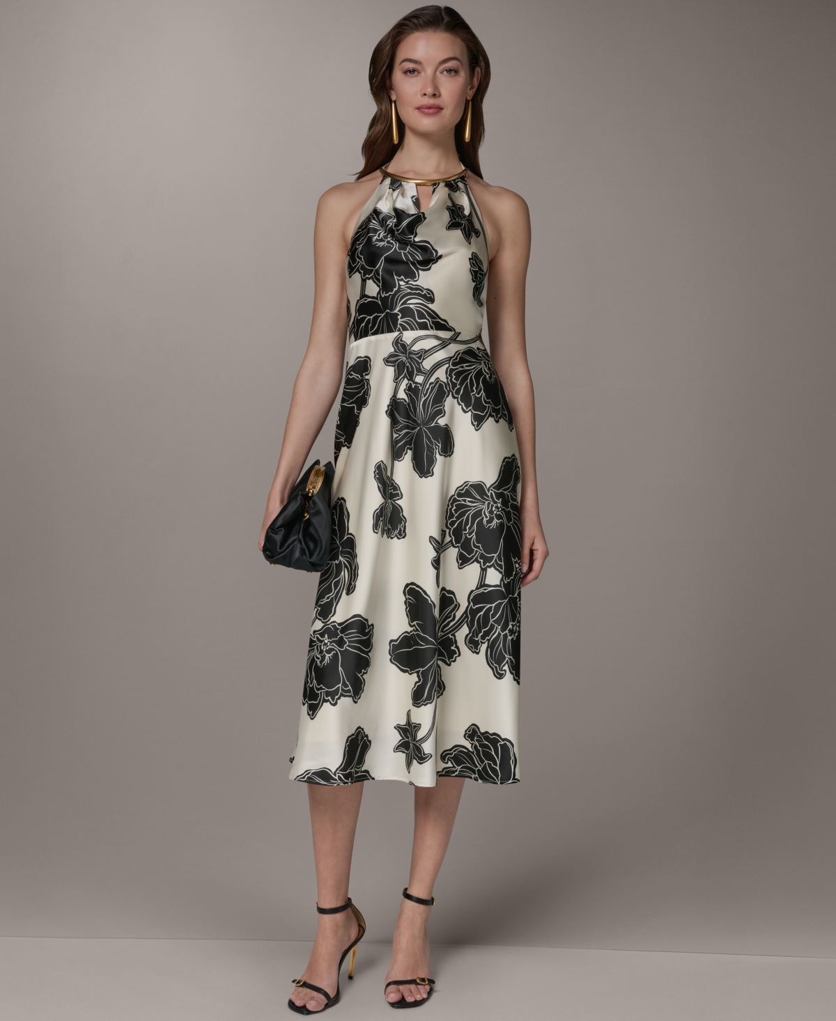 Click here for Donna Karan New York Womens Cowl Neck Halter Flora... prices