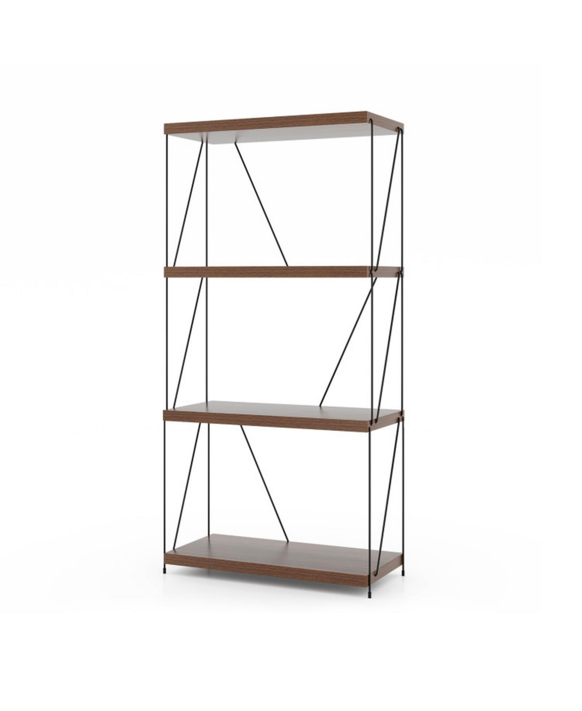 Click here for Gouun 4-Tier Freestanding Bookshelf with Metal Fra... prices