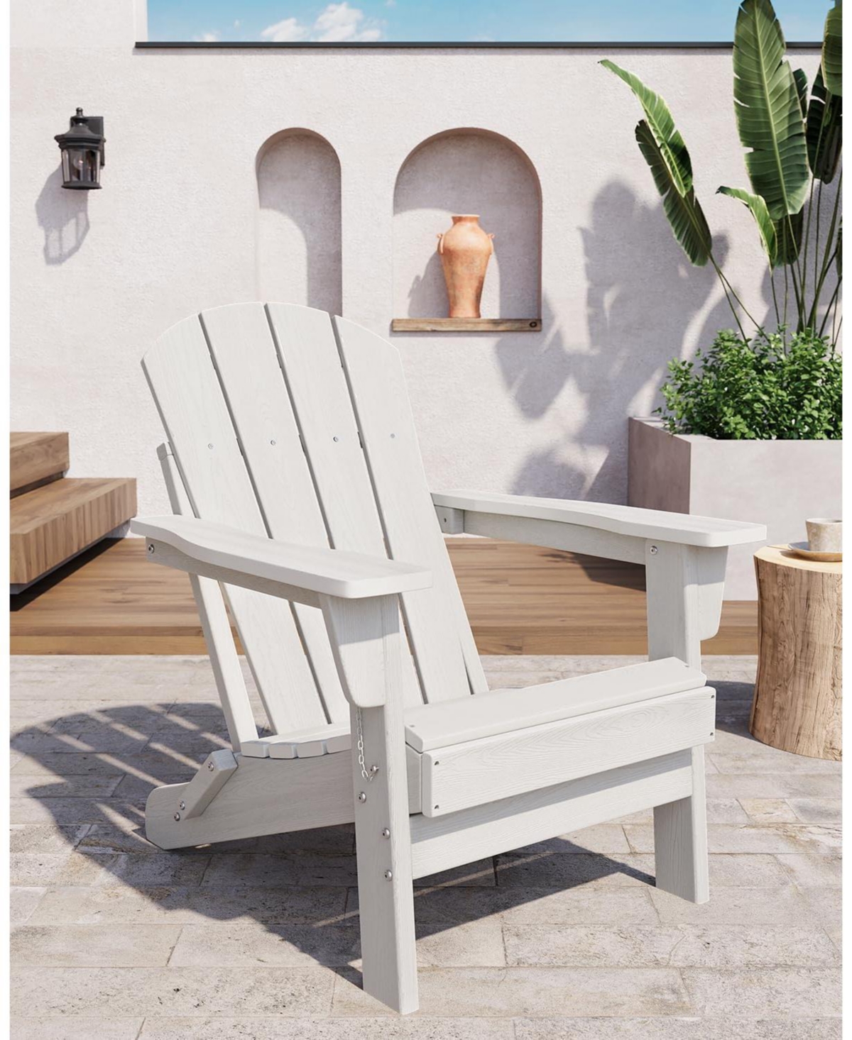 Click here for gaomon Set of 4 Folding Adirondack Chairs  Hdpe Pl... prices