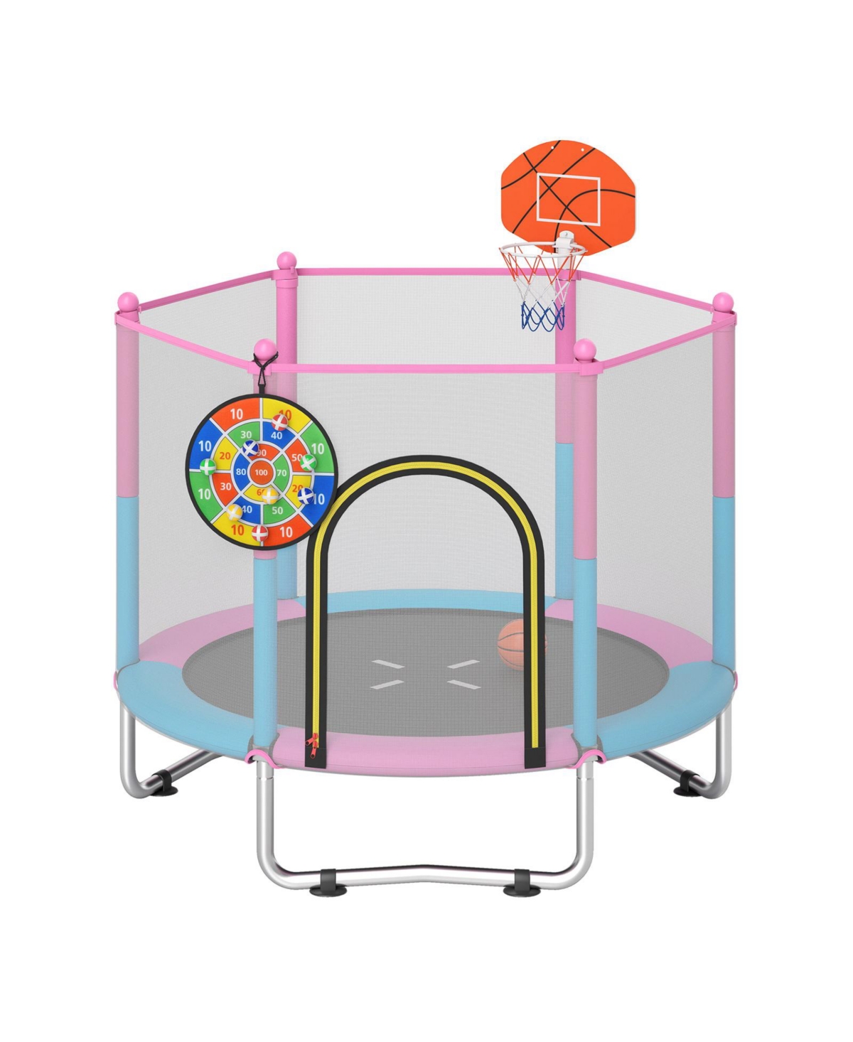 Click here for Slickblue Macaron Kids 60 Inch Trampoline with Bas... prices