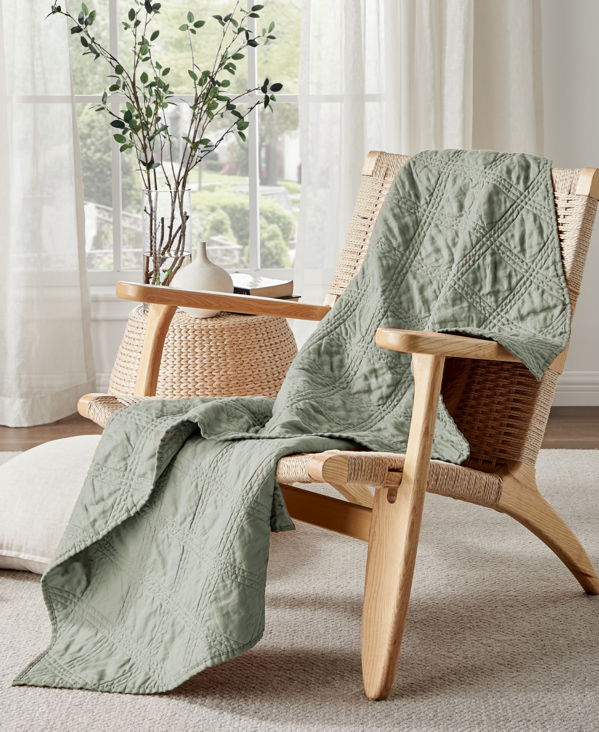 Click here for Levtex Washed Linen Reversible Quilted Throw  50 x... prices