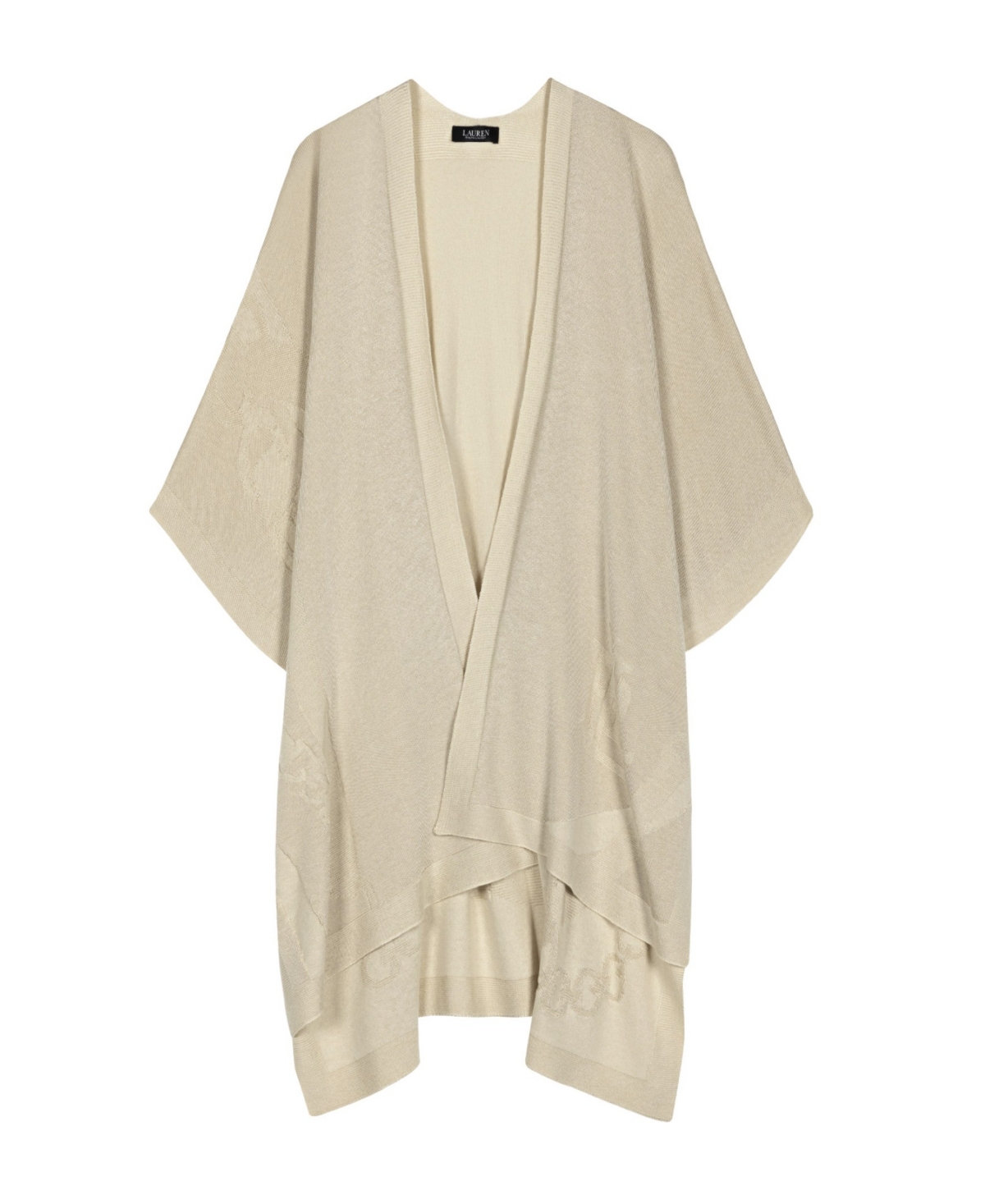 Click here for Lauren Ralph Lauren Matte Shine Belting Ruana - Bi... prices