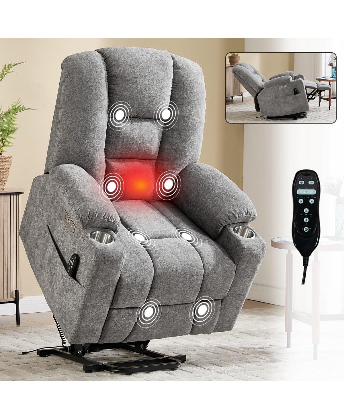 Click here for Maison Boucle Chenille Power Lift Recliner with Ma... prices