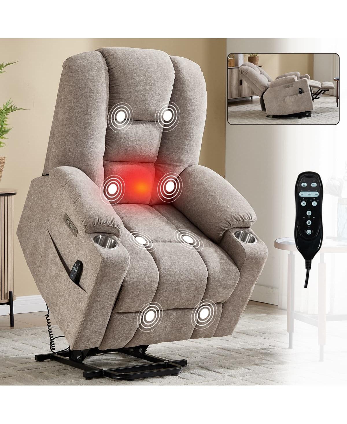 Click here for Maison Boucle Chenille Power Lift Recliner with Ma... prices
