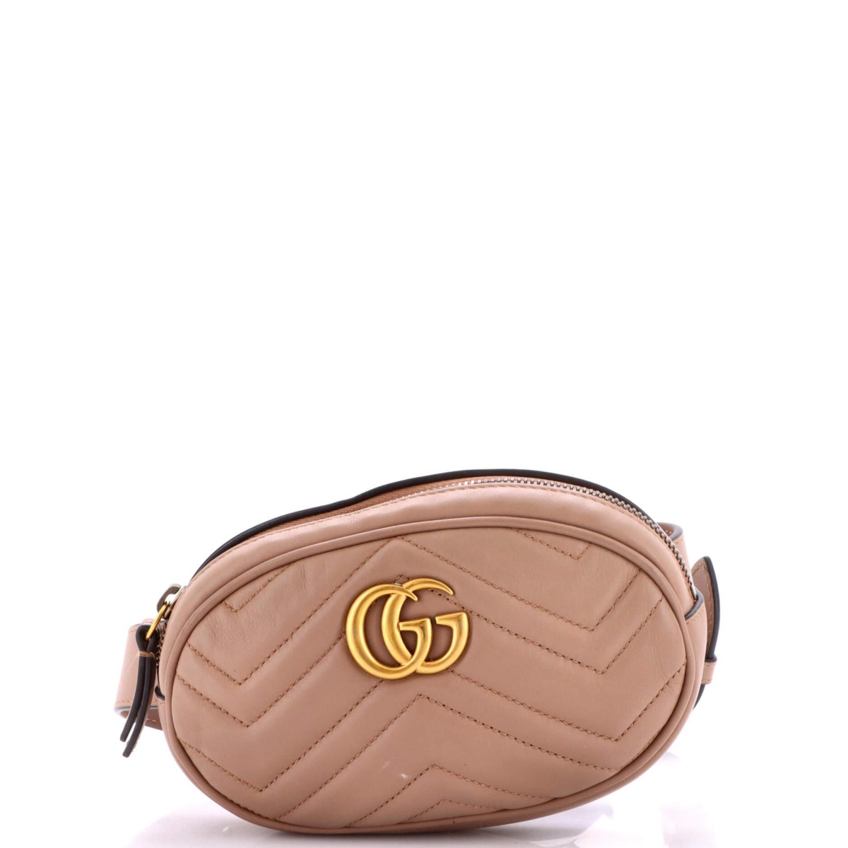 Click here for Pre-Owned Gucci Gg Marmont Belt Bag Matelasse Leat... prices