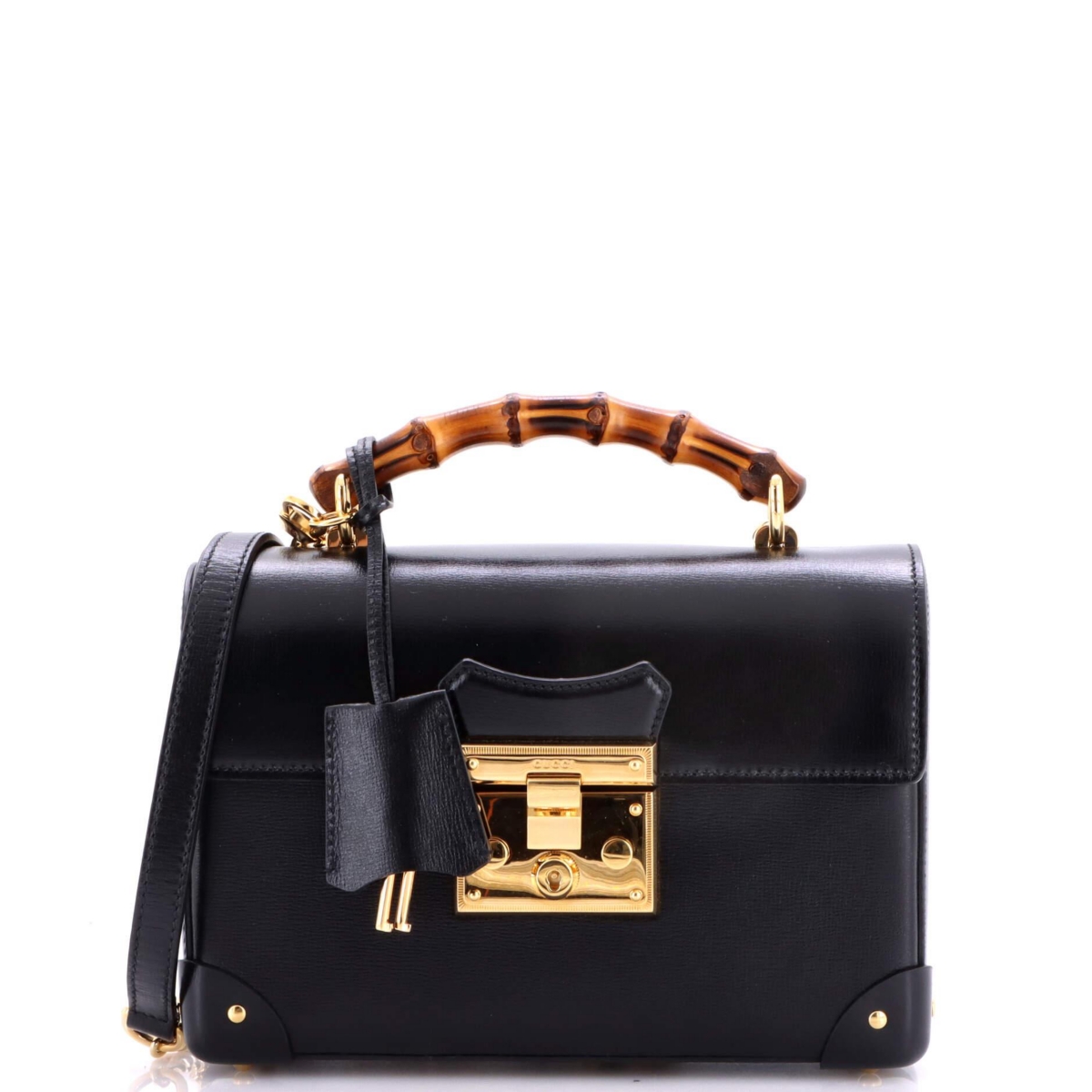 Click here for Pre-Owned Gucci Small Padlock Bamboo Shoulder Bag... prices