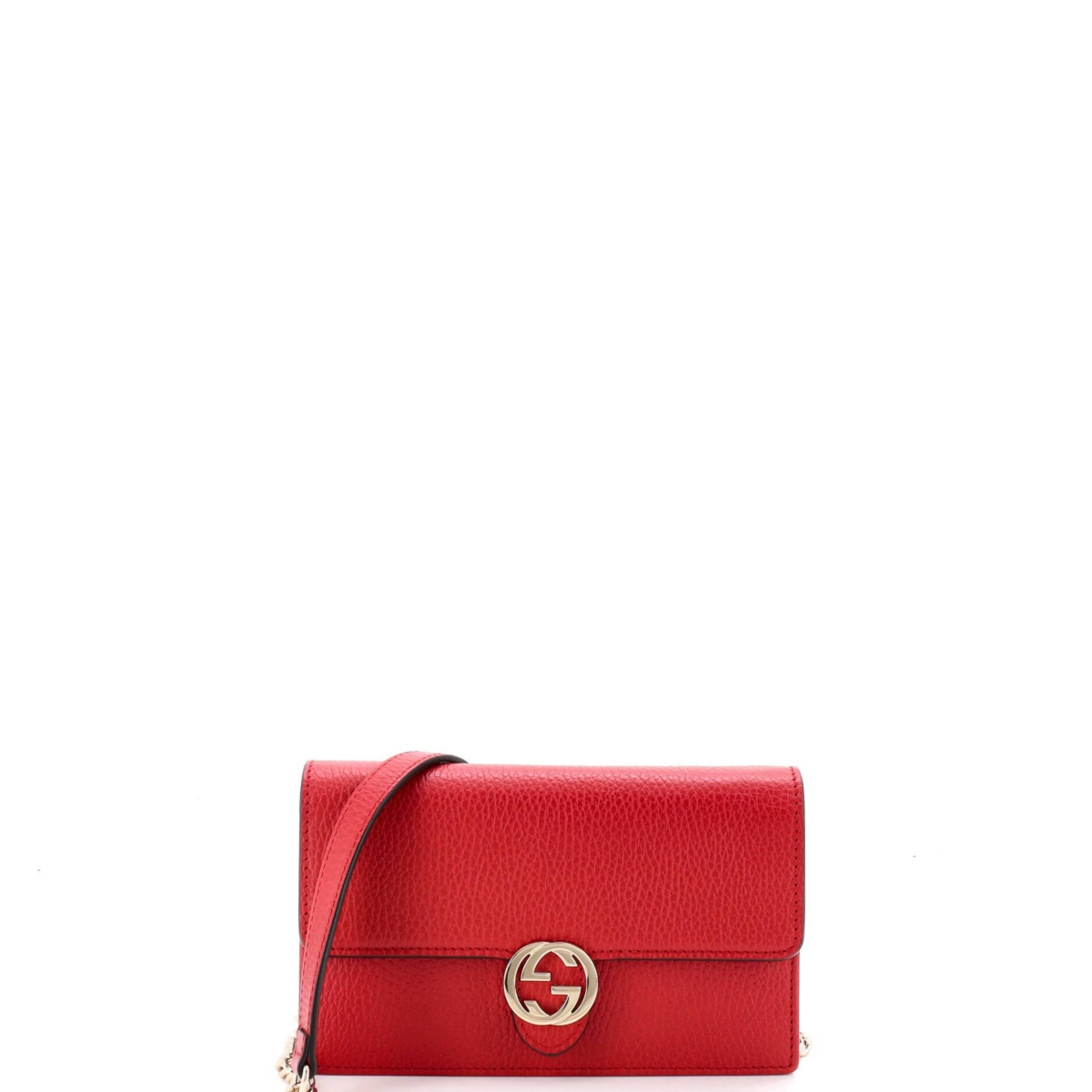 Click here for Pre-Owned Gucci Interlocking Wallet on Chain Leath... prices