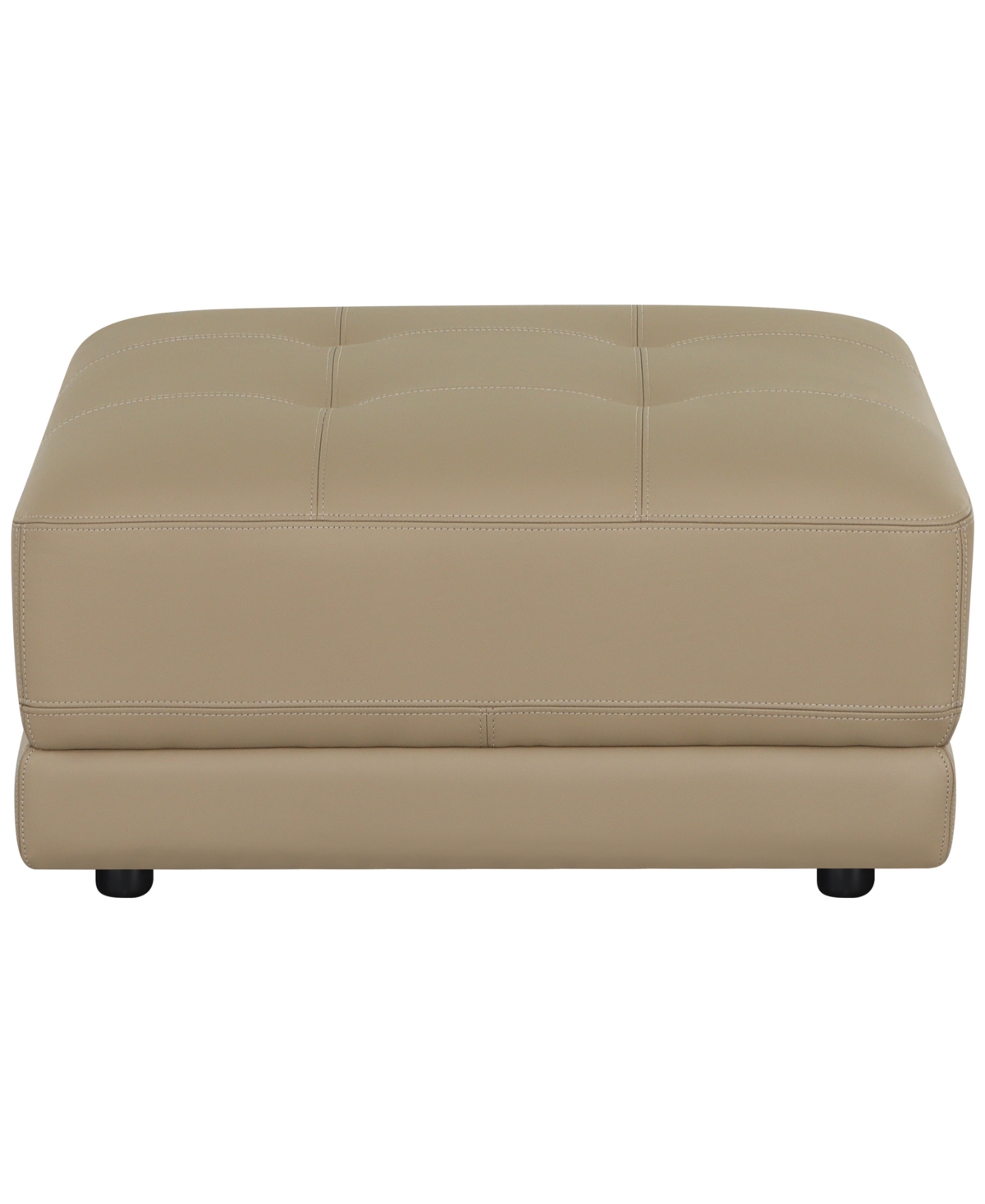 Click here for Versa 33 Leather Square Ottoman - Cappuccino prices