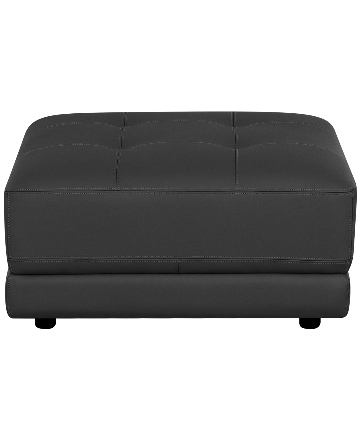 Click here for Versa 33 Leather Square Ottoman - Matte Black prices