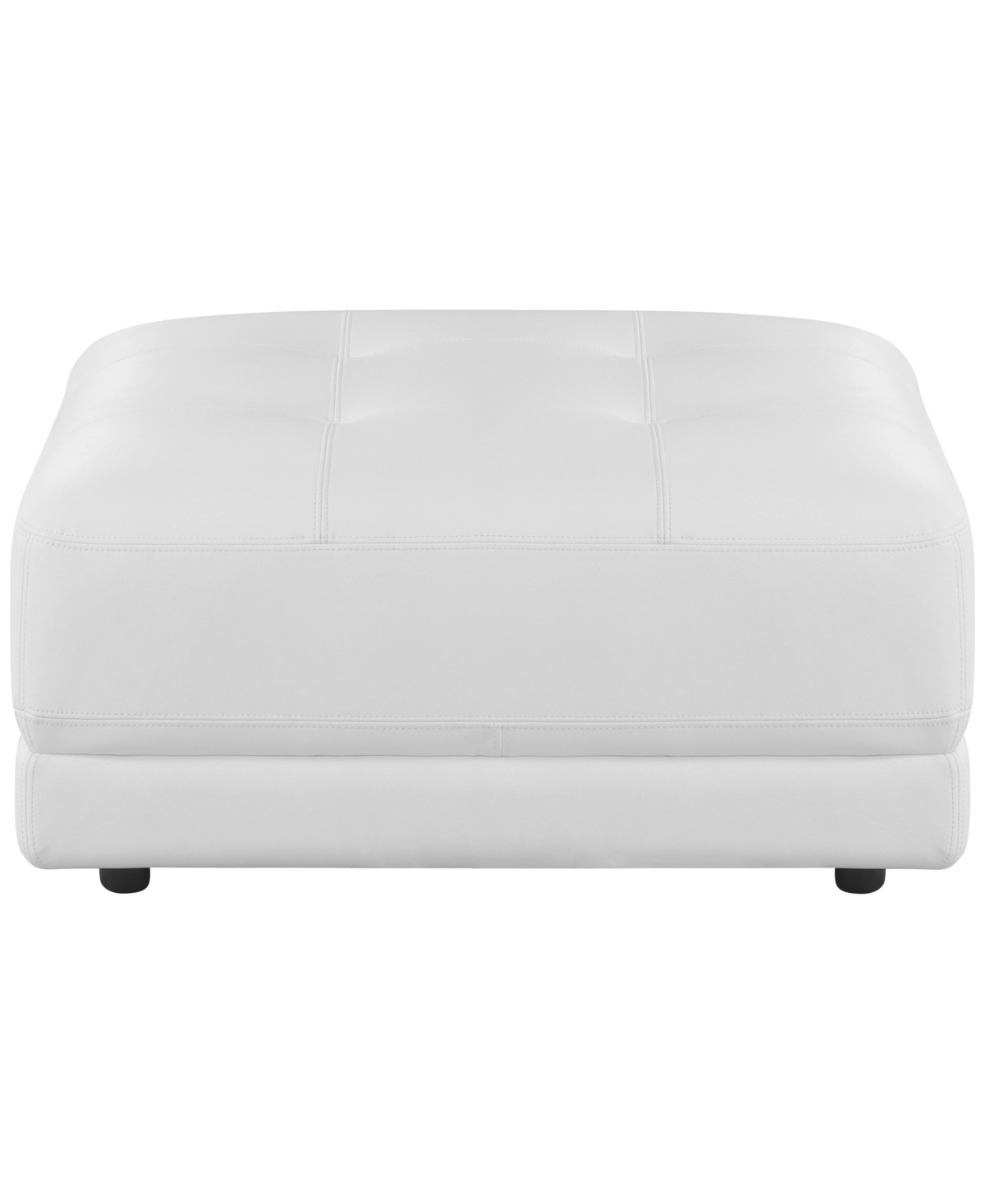 Click here for Versa 33 Leather Square Ottoman - White prices