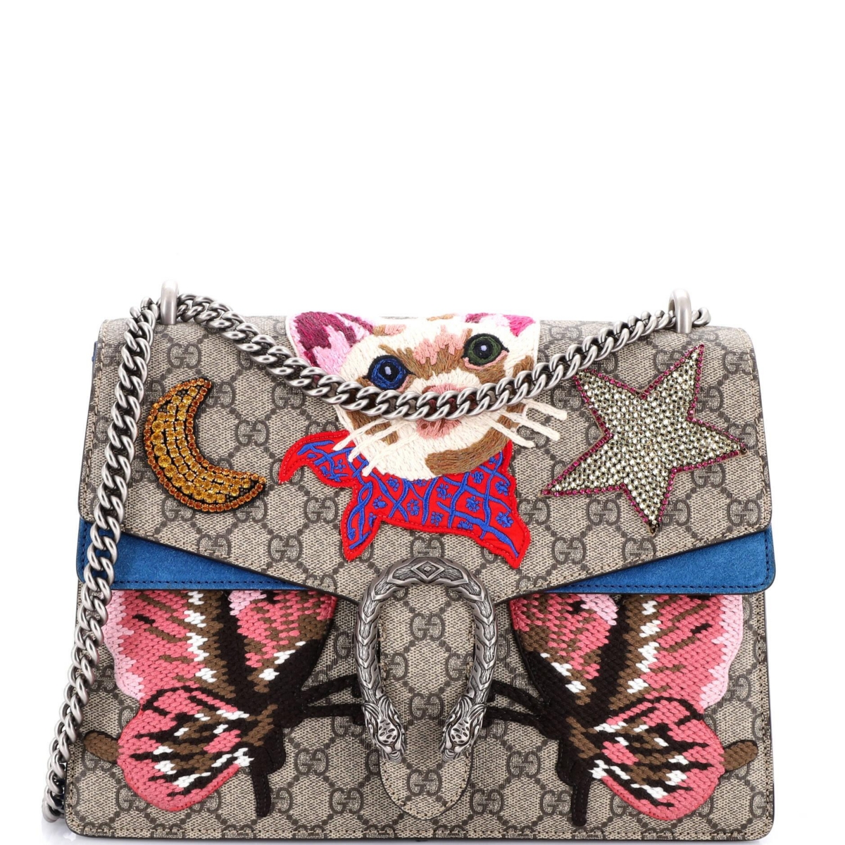 Click here for Pre-Owned Gucci Medium Dionysus Bag Embellished Gg... prices