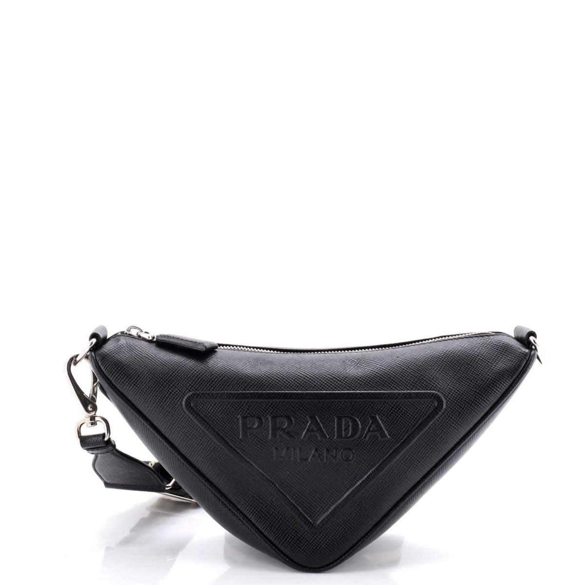 Click here for Pre-Owned Prada Small Triangle Logo Zip Crossbody... prices