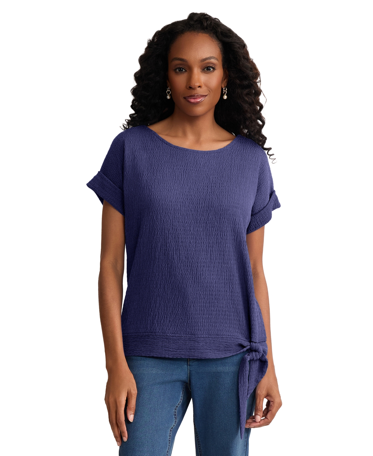Click here for Jones New York Womens Dolman-Sleeve Boat Neck Top... prices