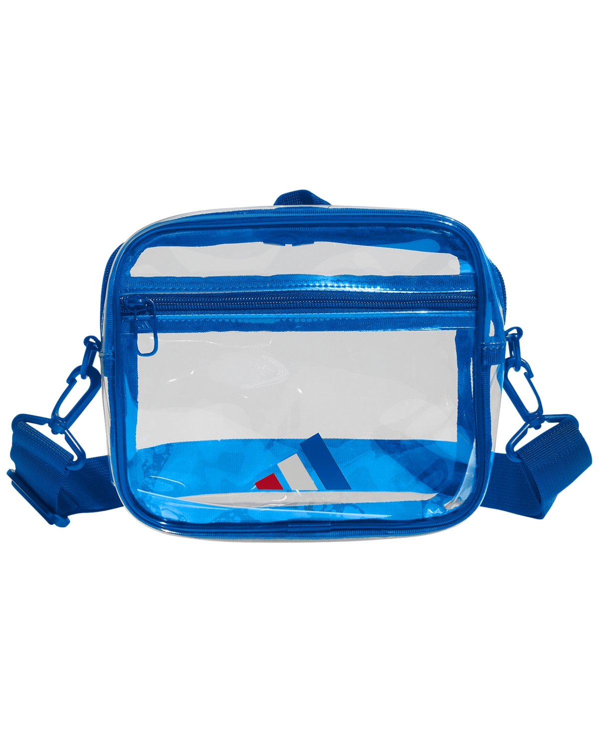 Click here for adidas Mens Zip-Up Crossbody Bag - Clear/Royal/Red... prices
