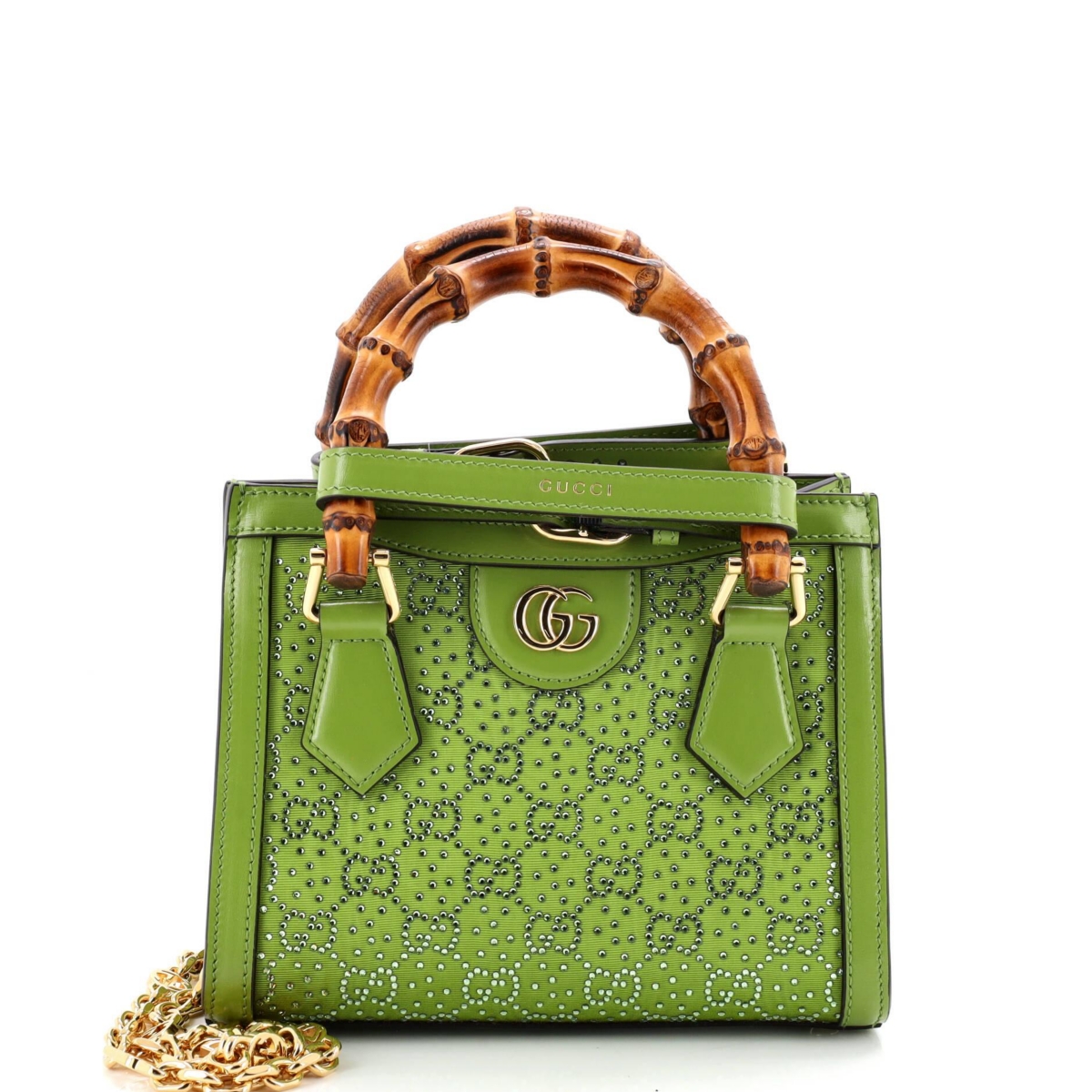 Click here for Pre-Owned Gucci Mini Diana Nm Bamboo Handle Tote C... prices