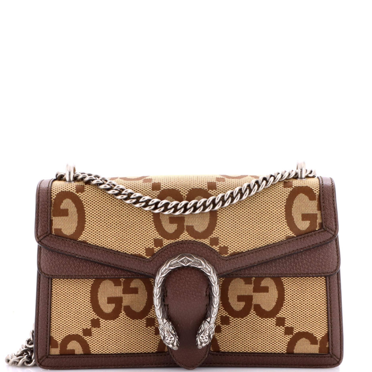 Click here for Pre-Owned Gucci Small Dionysus Bag Jumbo Gg Canvas... prices