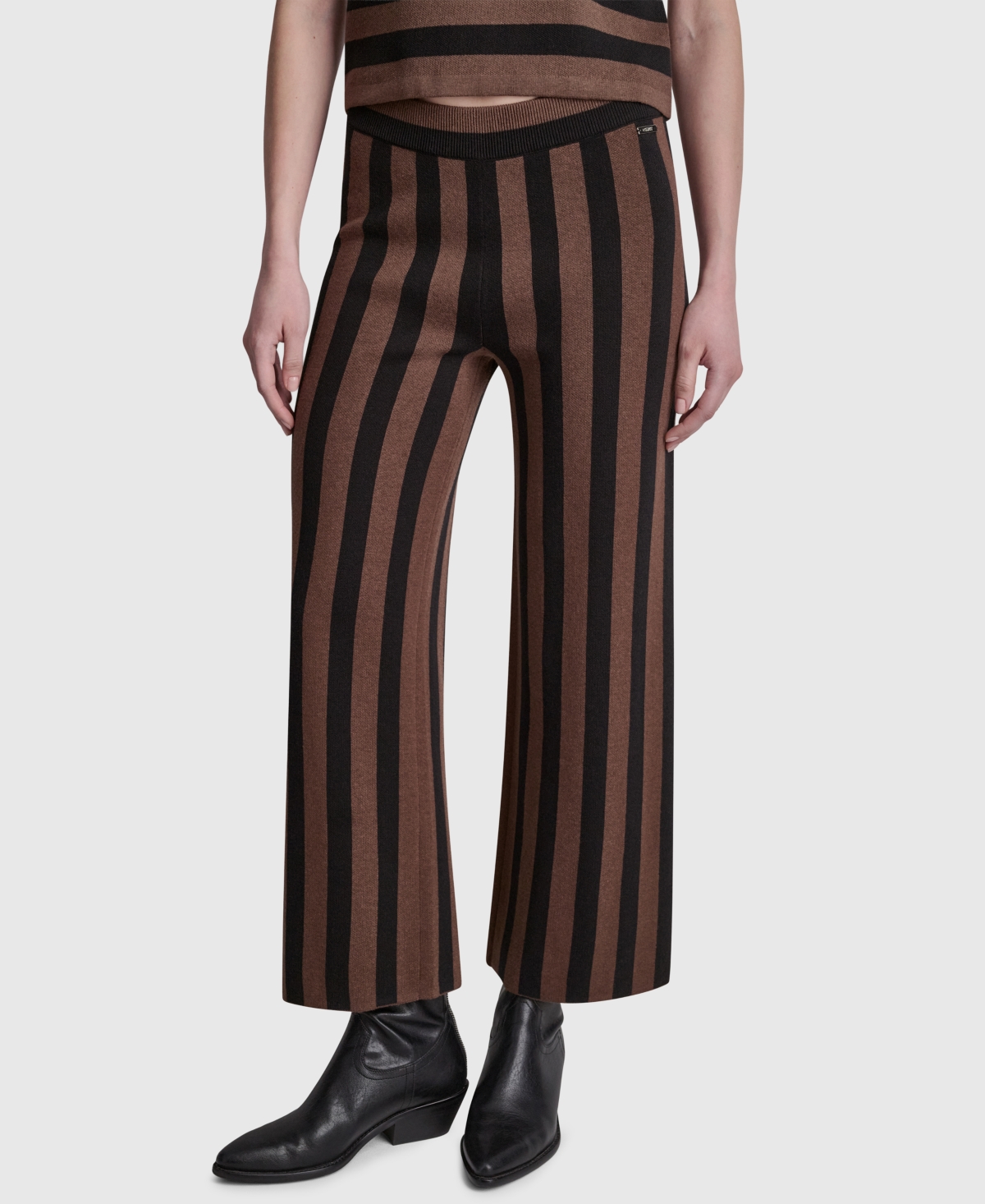 Click here for Dkny Jeans Womens Pull-On Striped Ankle Length Pan... prices