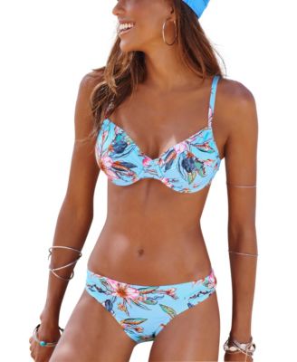 Click here for Hibiscus Print Underwire Bikini Top Bottom prices