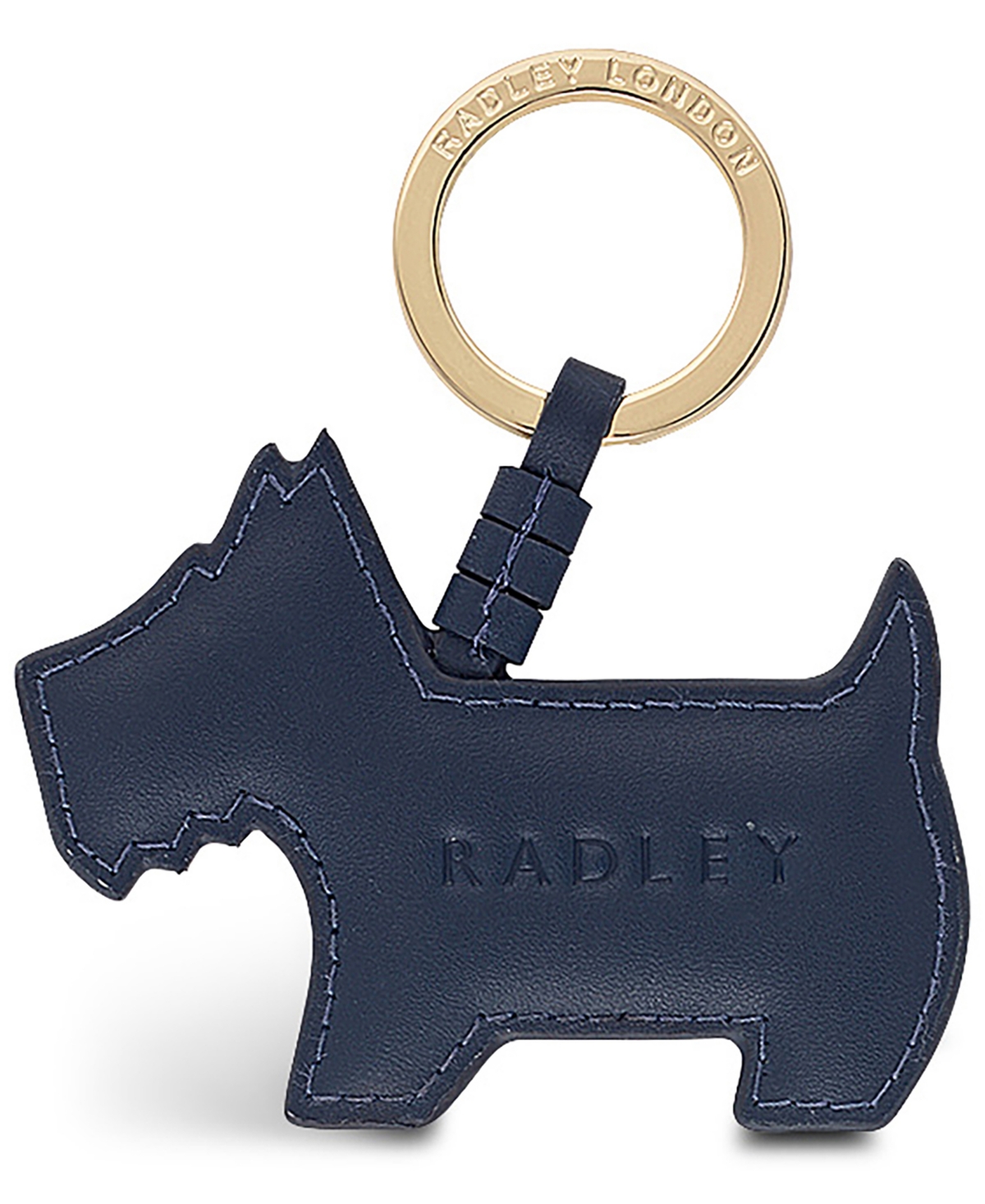 Click here for Radley London Leather Keyring - Navy prices